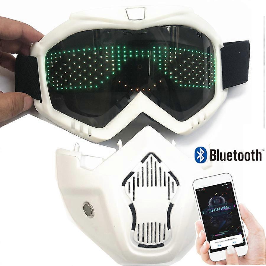 Detachable Bluetooth App Led Mask Party Magic Flash Carnival Led Matrix ...