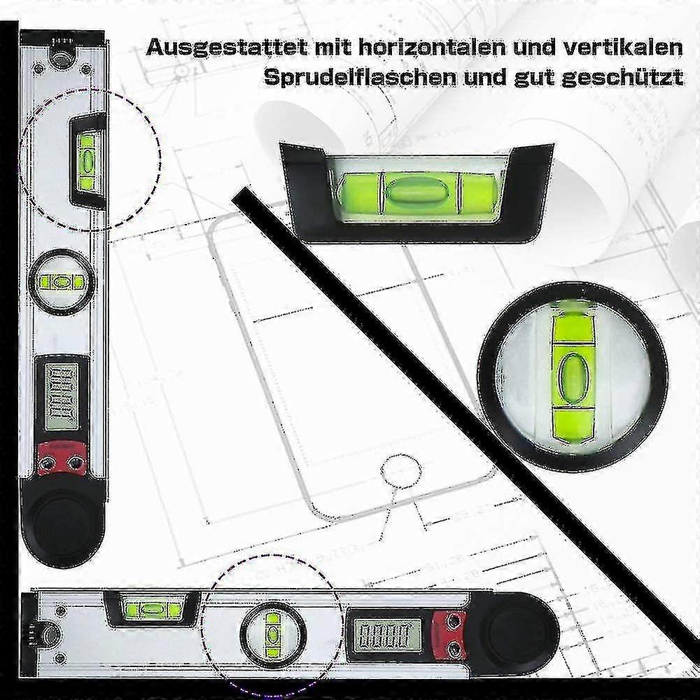 Digital Protractor 0-230 Electronic Digital With Lcd Display - 300mm ...