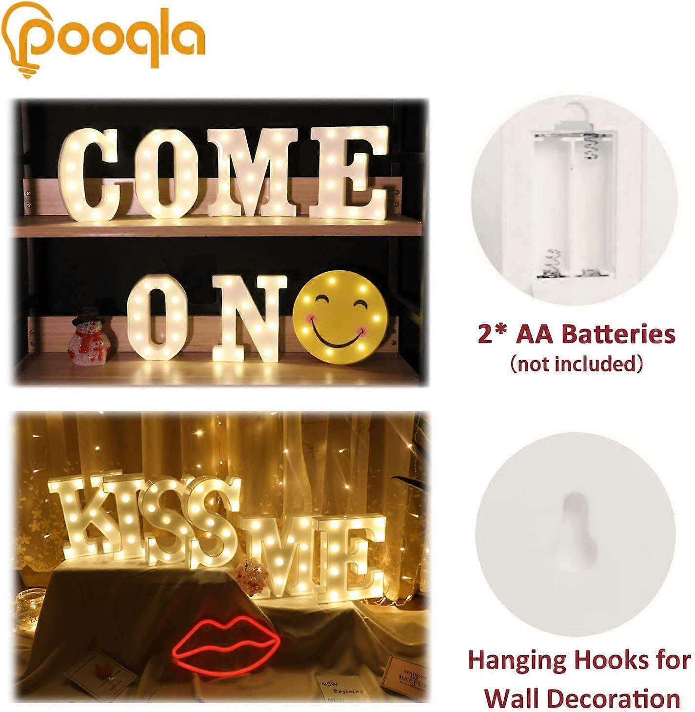 LED Marquee Letter Lights Alphabet Light Up Signs with Timer Remote ...