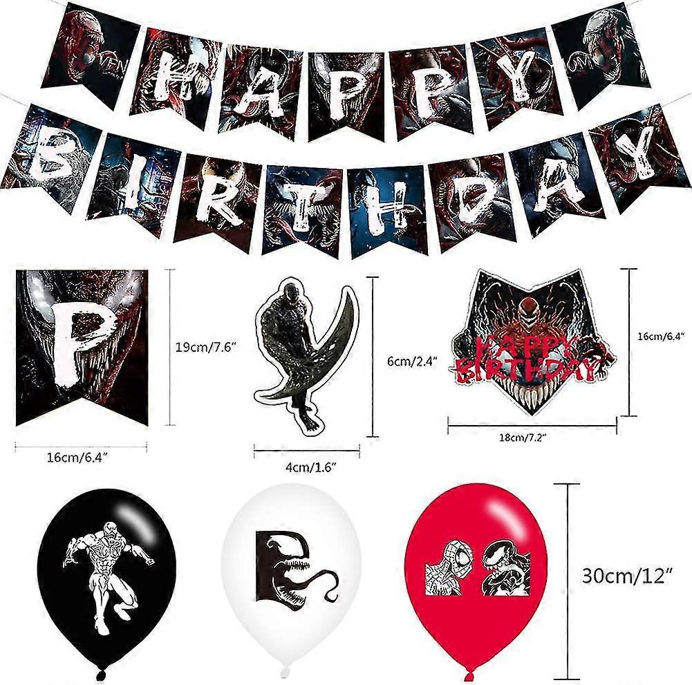Venom Party Balloon Decorations, 32pcs Venom Theme Party Decorations ...