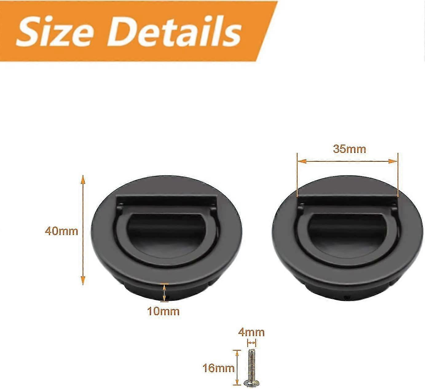 Tatami Set Of 4 Round Invisible Handles With Built-in Pull Ring For ...