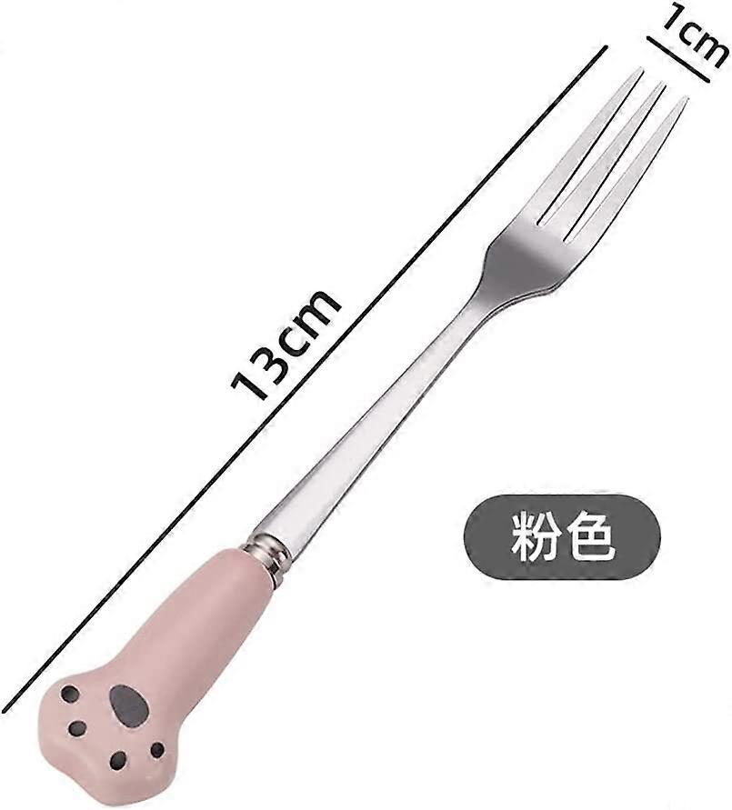 6pcs set ceramic handle stainless steel fruit fork creative cute fruit ...