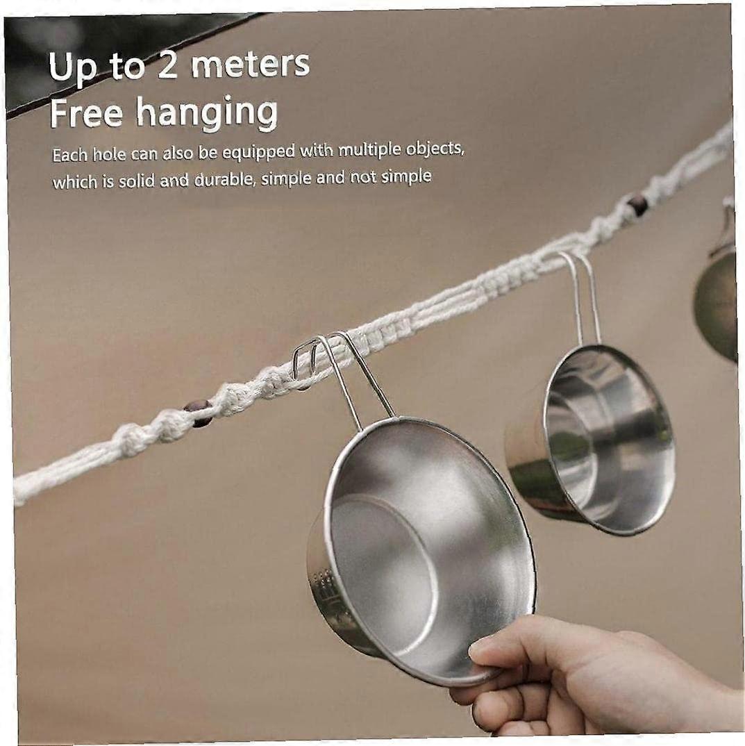 Camping Hanging Rope Outdoor Tent Awning Storage Clotheslines Lanyard ...