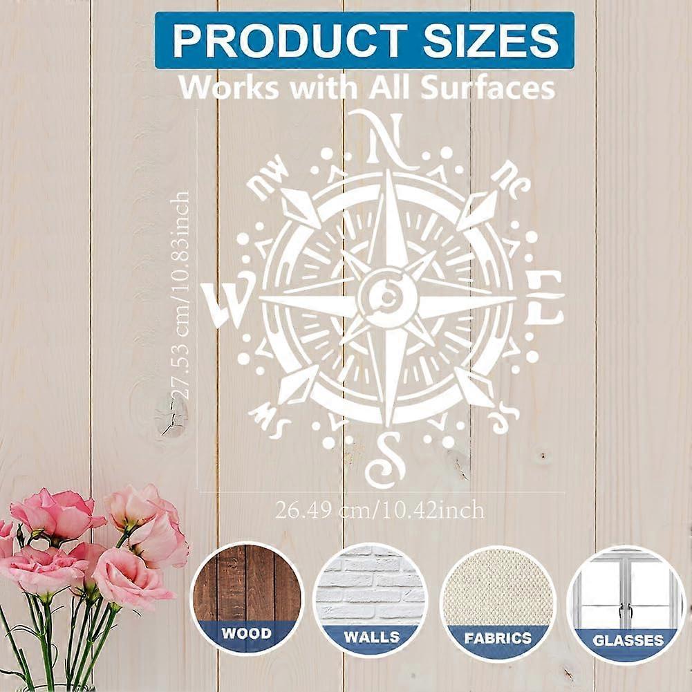 Compass Stencil 11.811.8inch Large Compass Rose Stencil Template with ...