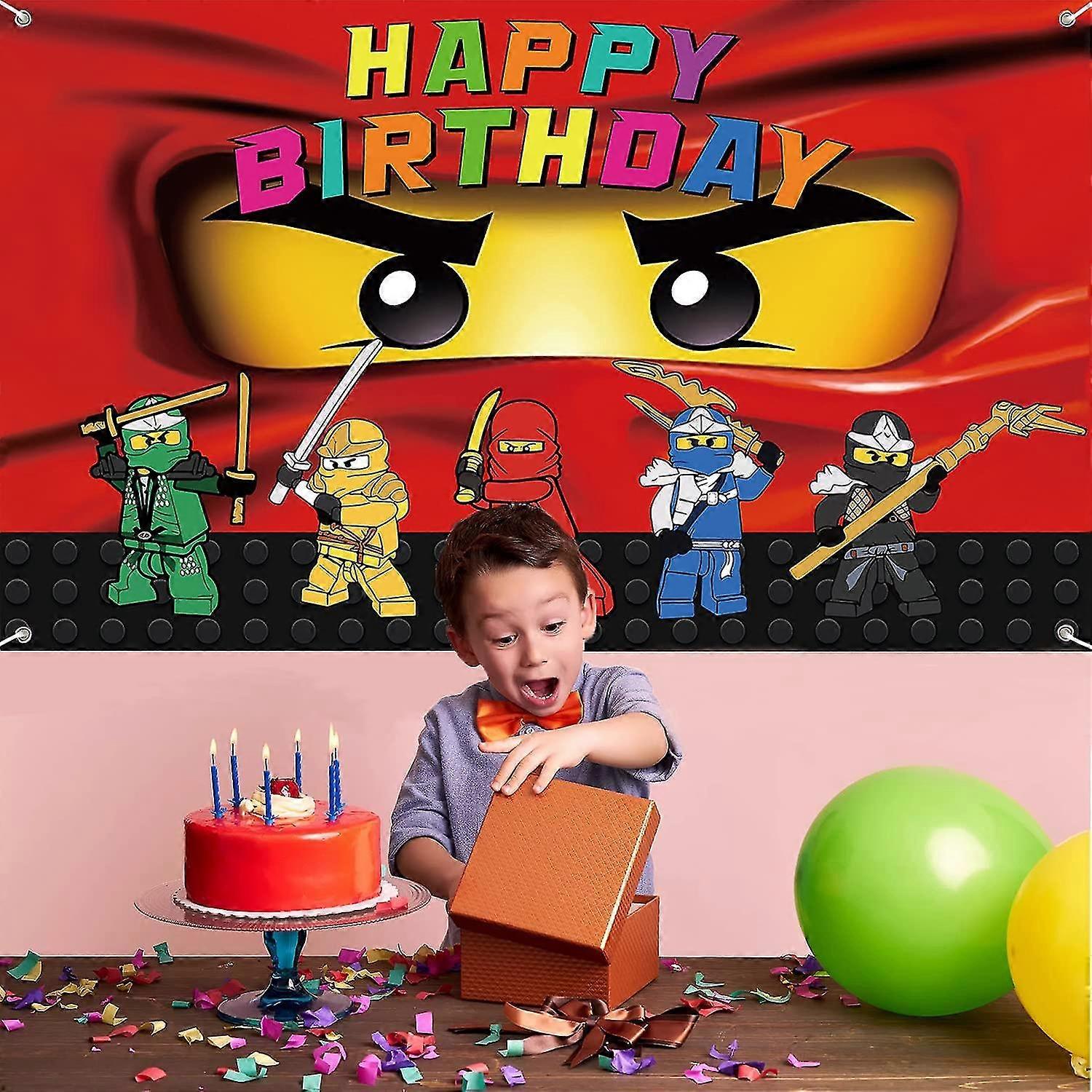 Ninja Birthday Party Supplies Ninja Themed Backdrop Decorations Kids ...