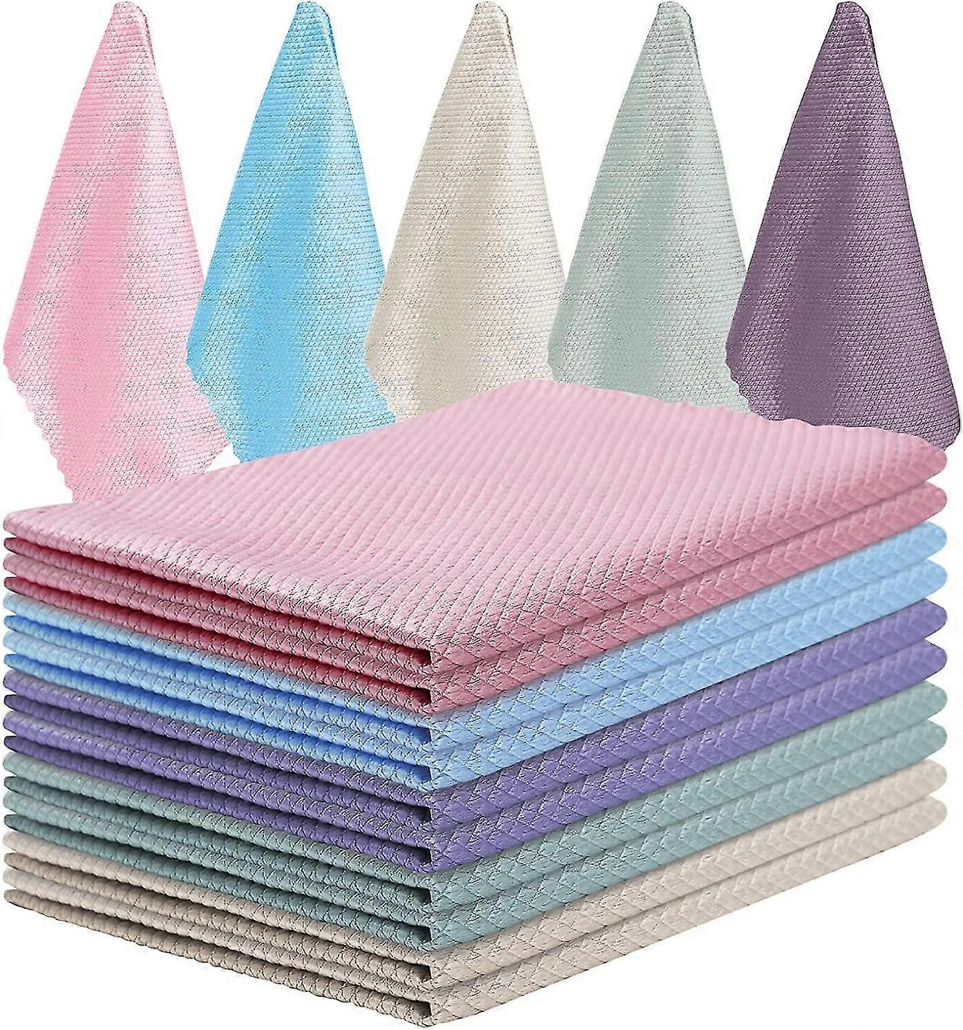 Microfiber Cloths Cleaning Cloths 10 Fish Scale Cleaning Cloth 25x25cm ...