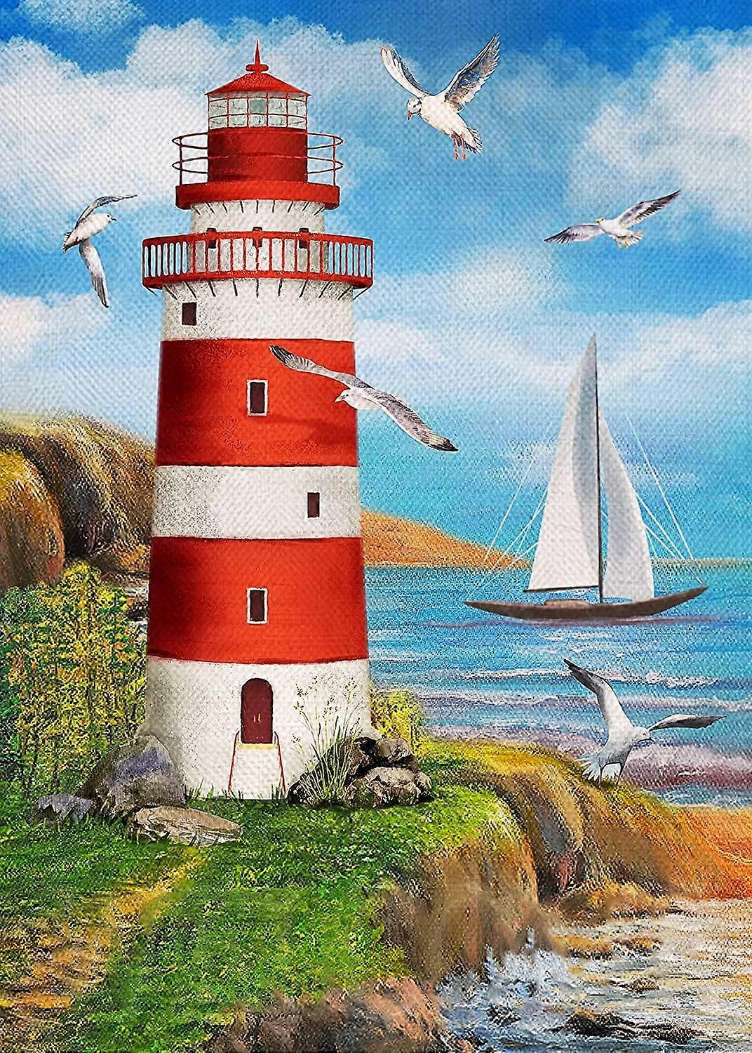 Lighthouse Diamond Painting Kits Adults(30x40cm),Diamond Art Kit ...