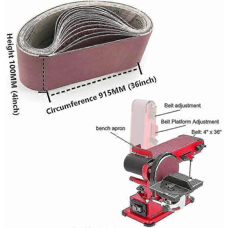 Sanding Belt 100x915 Mm.5 Types Of Mixed Gravel (2x40 /80/120/180/320 ...