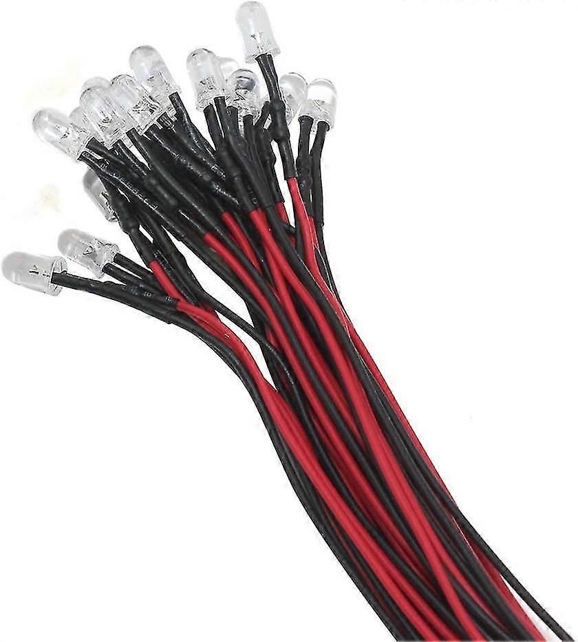 20 X 3 Mm Leds With 20 Cm Cable Dc 12 V Led Ready Wired Mounting Rings ...