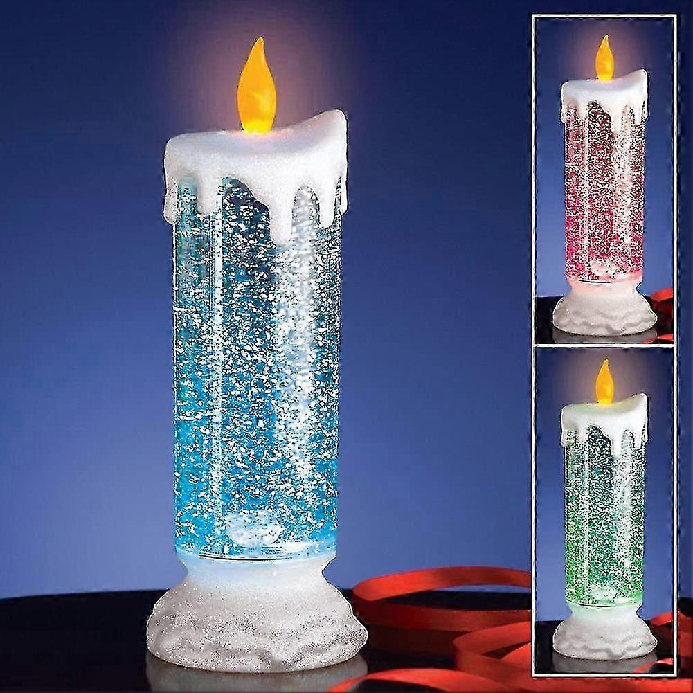 Rechargeable Colour Electronic Led Waterproof Candle With Glitter ...