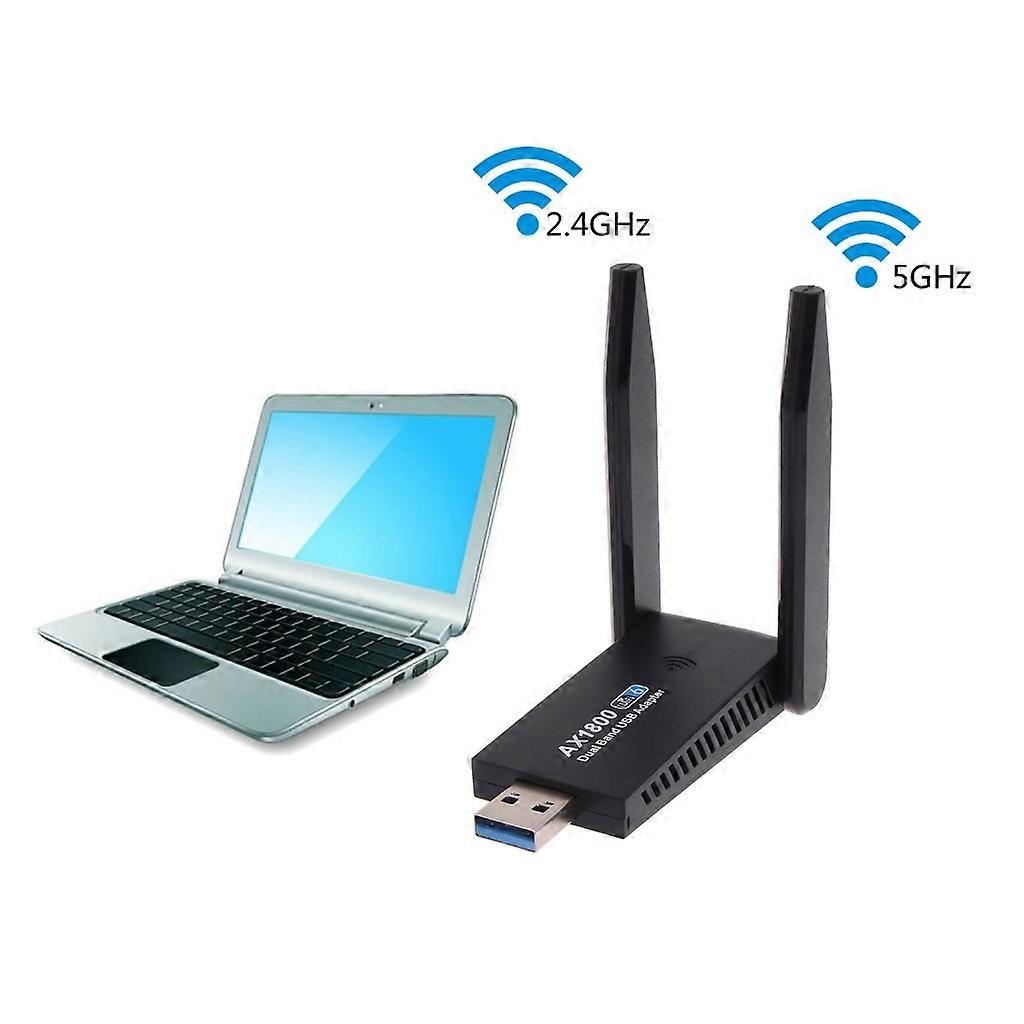 WiFi 6 USB-adapter Dual-Band AX1800 USB3.0 WiFi6-adapter 2.4/5GHz ...