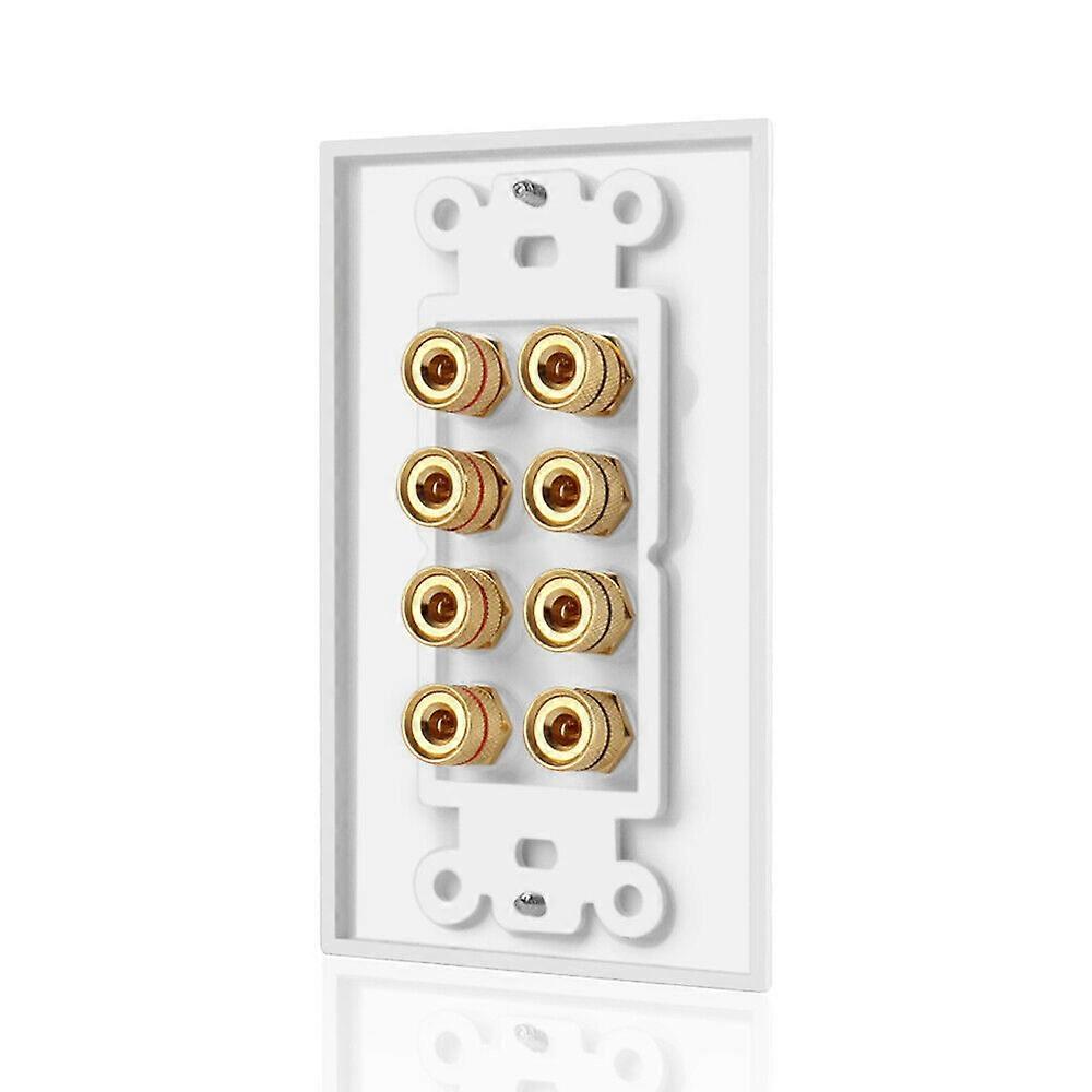 8 Posts Speaker Wall Plate Home Theater Wall Plate Audio Panel for 4 ...