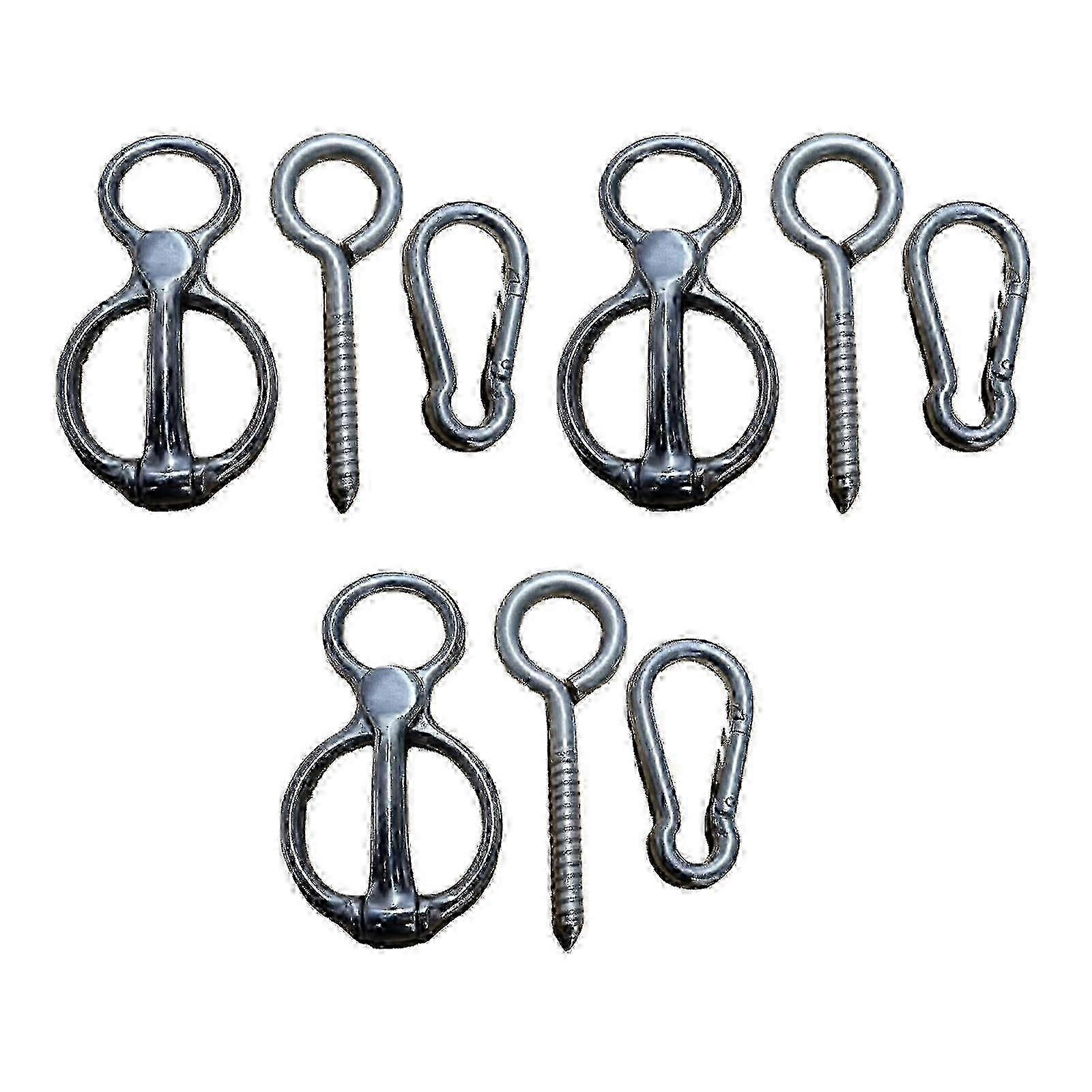 3sets Horse Tie Rings Horse Tack Supplies Snap Buckle Safety Horse ...