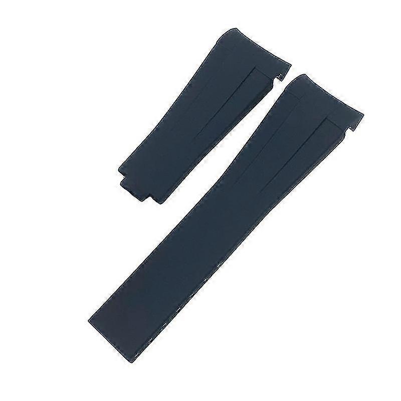 Black Silicone Watch Band for Rolex Submariner Daytona GMT Yacht-Master ...