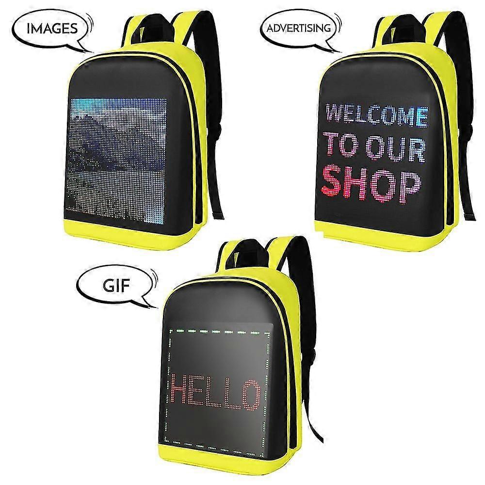 LED Color Screen Customizable Backpack Travel Bag Pack School Bag for ...