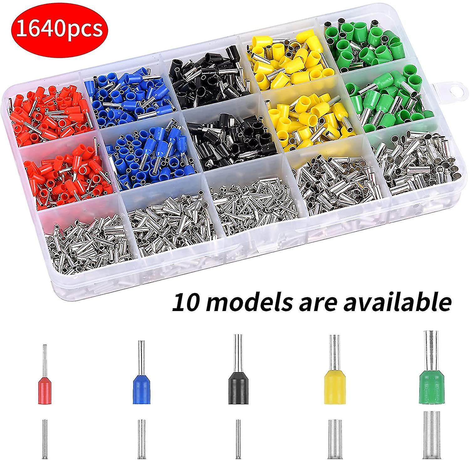 Pxcl 1640 Pcs Pre-insulated/ Non-insulated Lugs Wire Ferrules Insulated ...