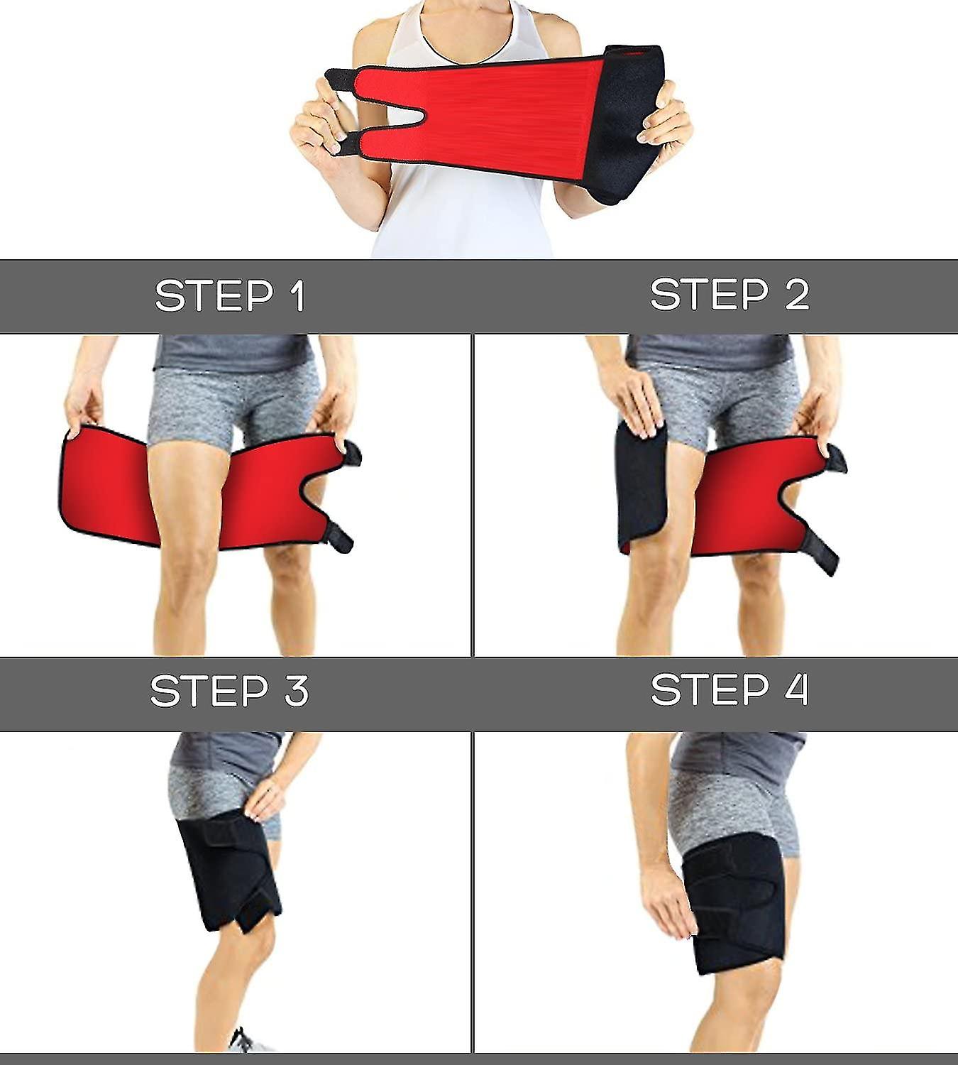 Adjustable Thigh Brace Support,unisex Breathable Neoprene Non-slip ...