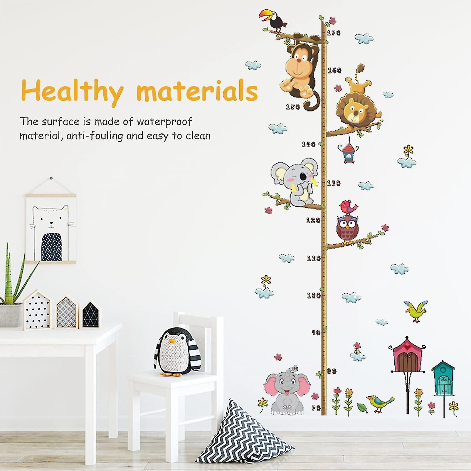 Little Monkeys Tree And Animals Height Chart Kids Wall Stickers Wall ...