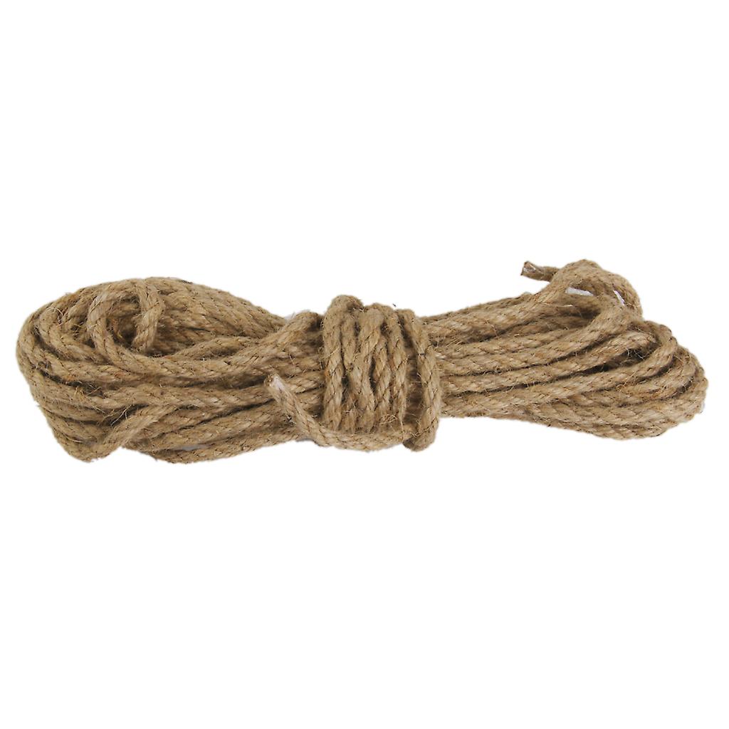 2x10M Twisted Burlap Jute Twine Rope Natural Hemp Cord Sisal Rope 6mm ...