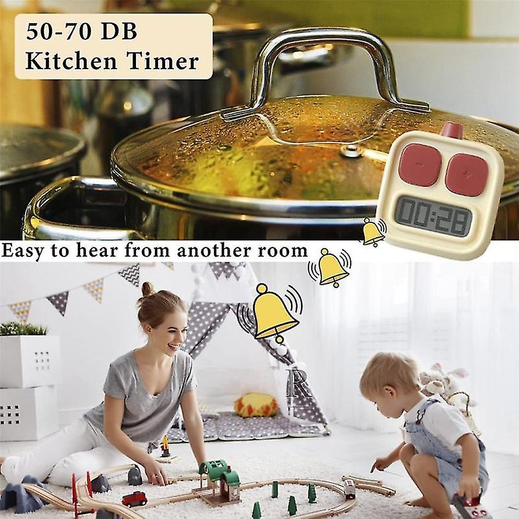 Timer For Kids, Cute Digital Kitchen Timer For Cooking Stopwatch Clock ...