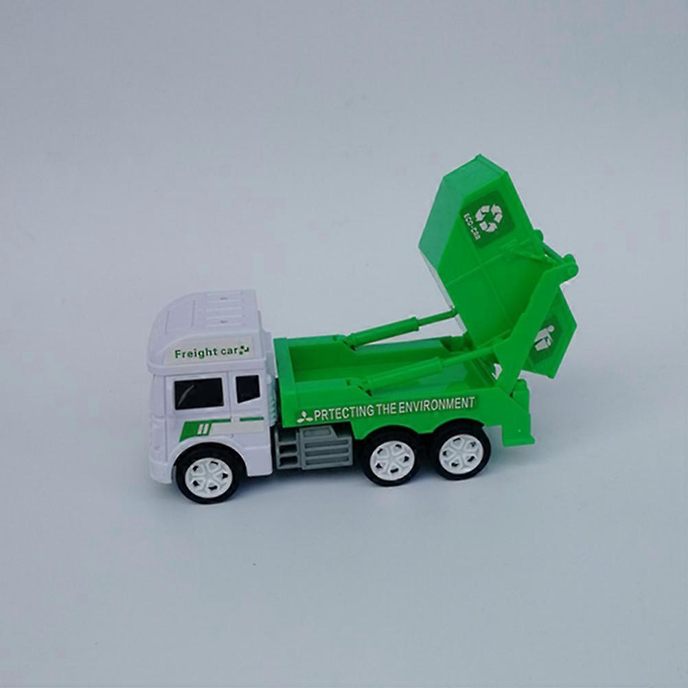 Garbage Truck Toy Simulation Sanitation Garbage Trucks Model with Trash ...