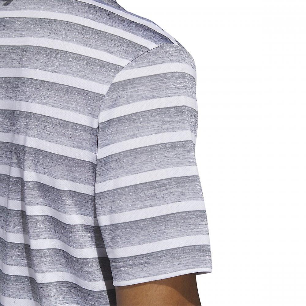 Men's adidas Adidas Two-Color Striped Polo Shirt - Grey Three | Fruugo UK
