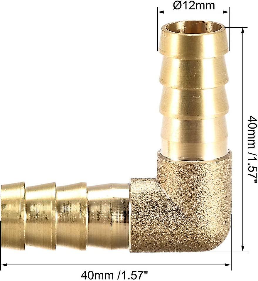 12mm Barbed Brass Hose Fitting 90 Degree Elbow Hose Connector Coupler Hose Adapter 2pcs | Fruugo HU