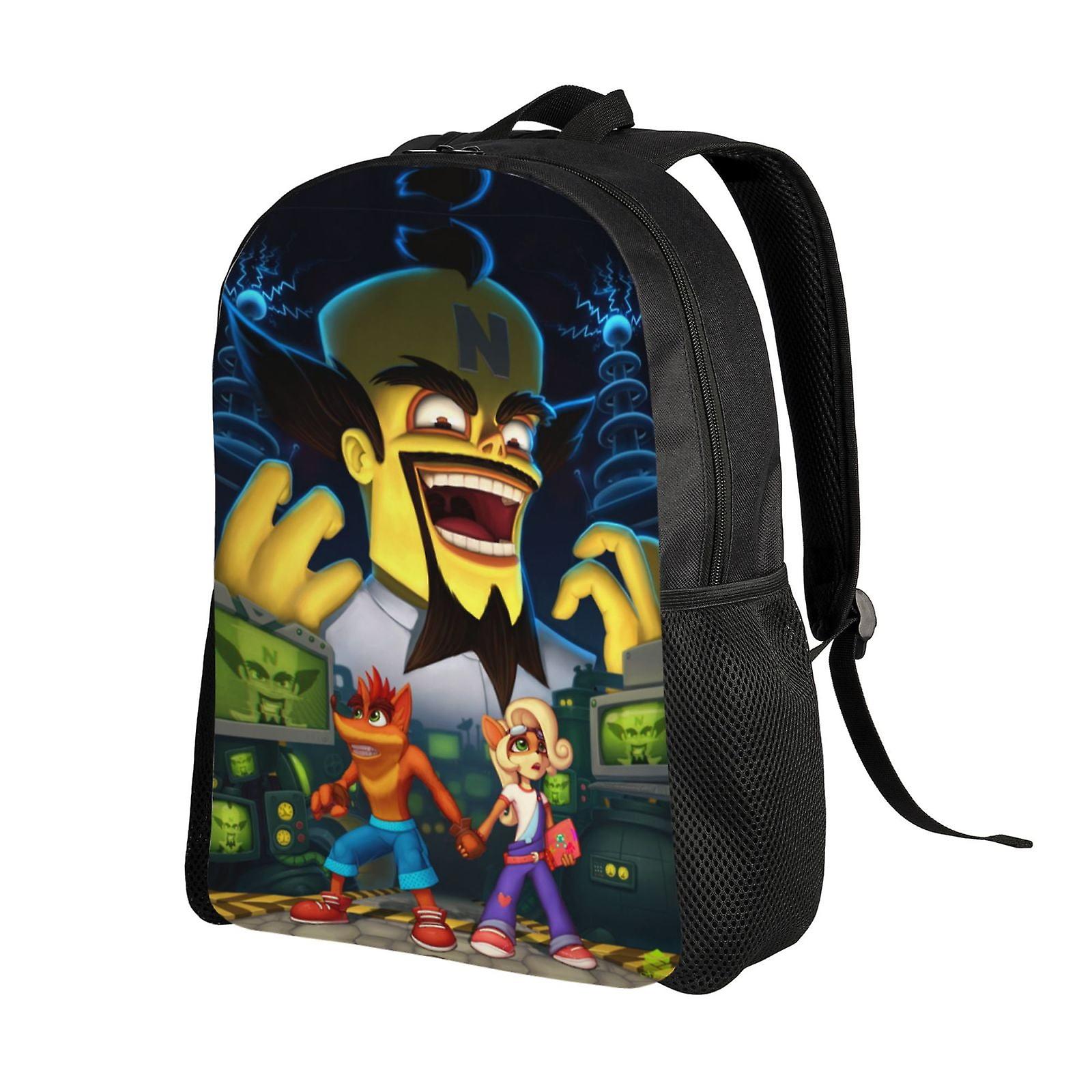 Crash Bandicoot Funny Backpack Daypack for Travel Anime Bag Notebook ...