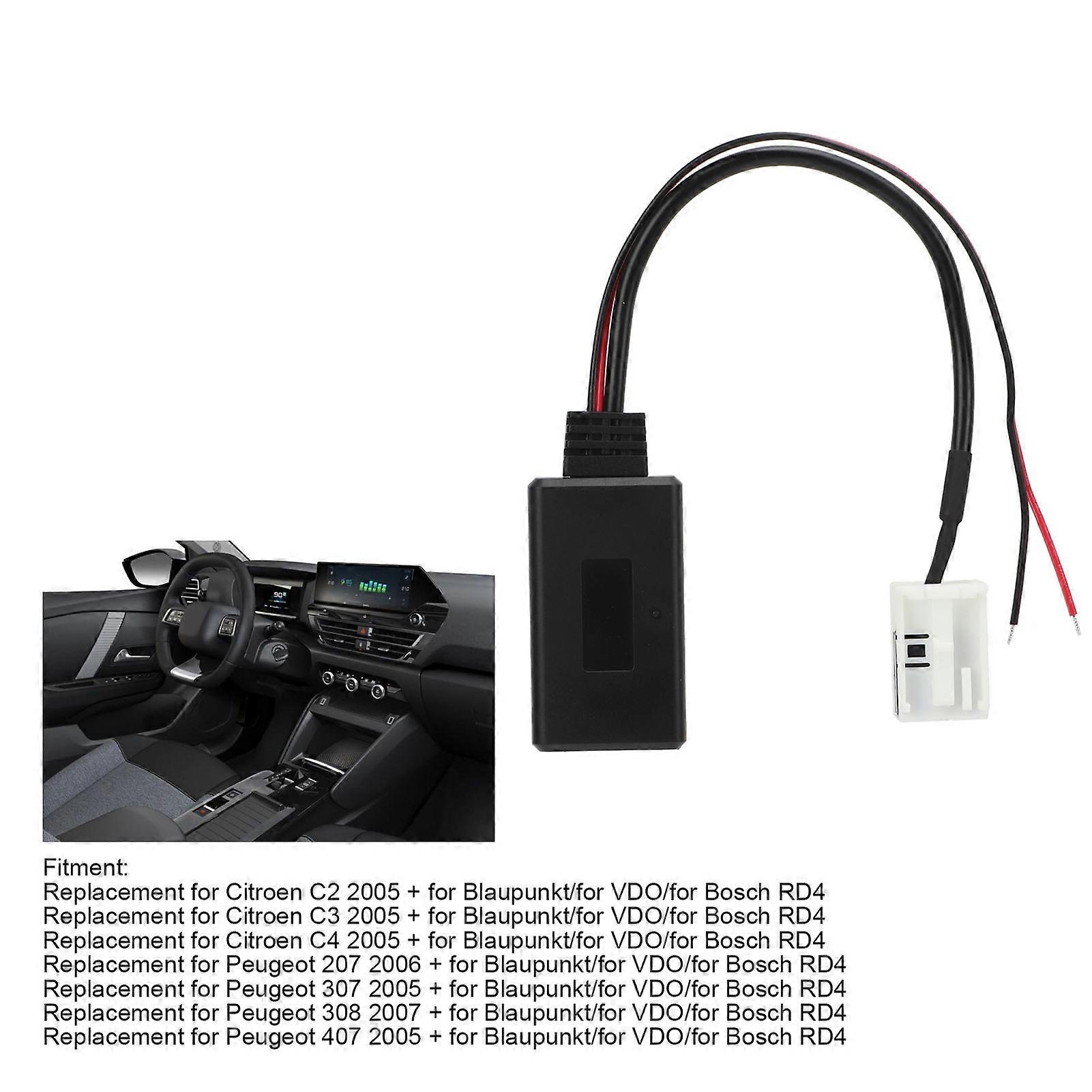 Wireless RD4 Bluetooth Module Radio Stereo Aux in Cable Adapter Replacement for Citroen C2 C3 C4 ...
