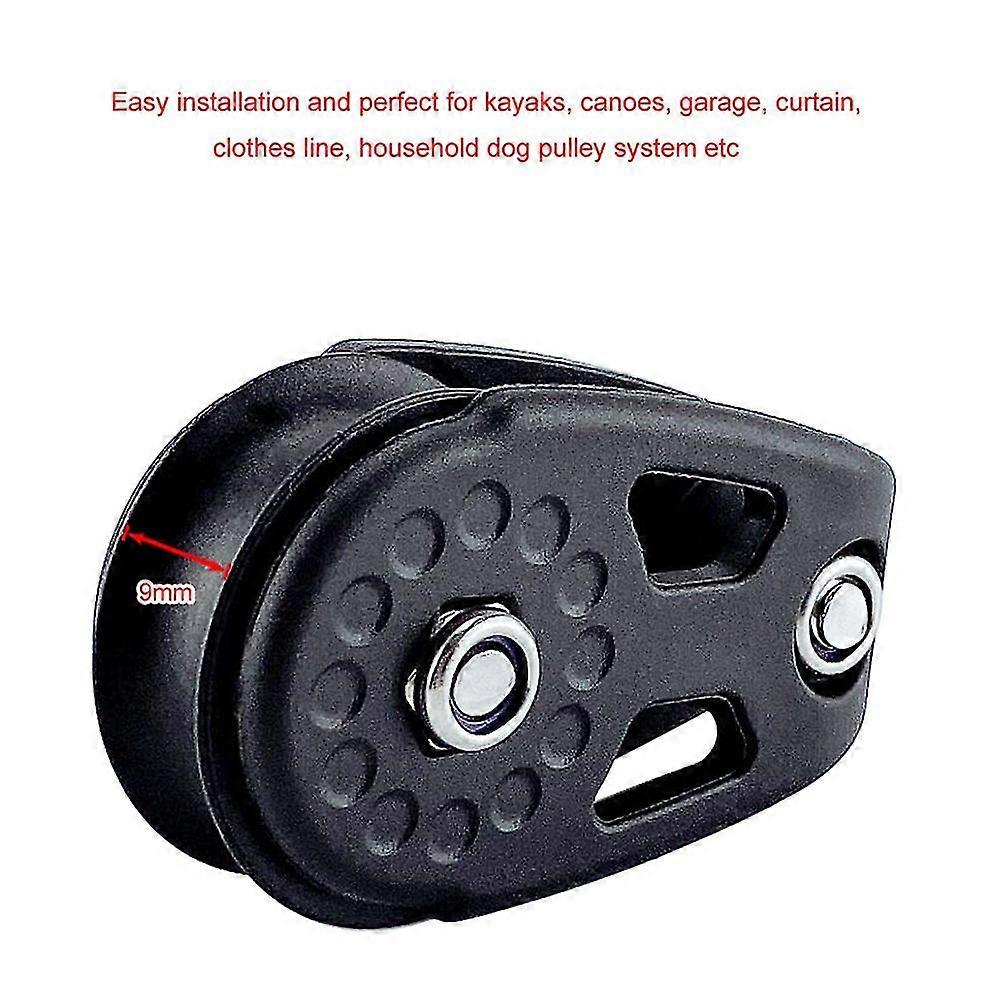 2 Pcs Kayak Slide Rail Anchor Trolley Kit Pulley Blocks Kayak Slide ...