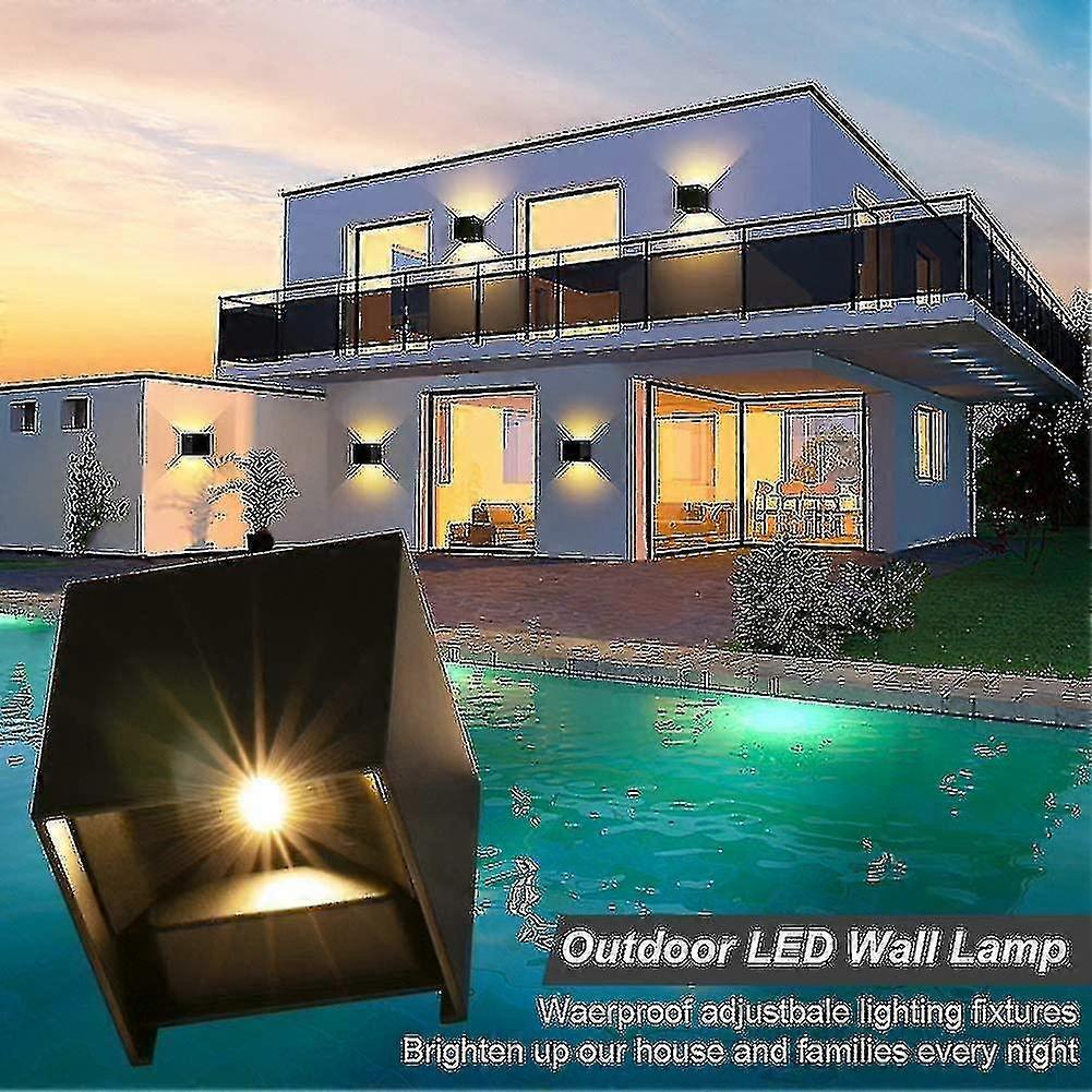 8 Pack Led Indoor/outdoor Wall Light 12w Led Wall Lights 3000k Outdoor ...