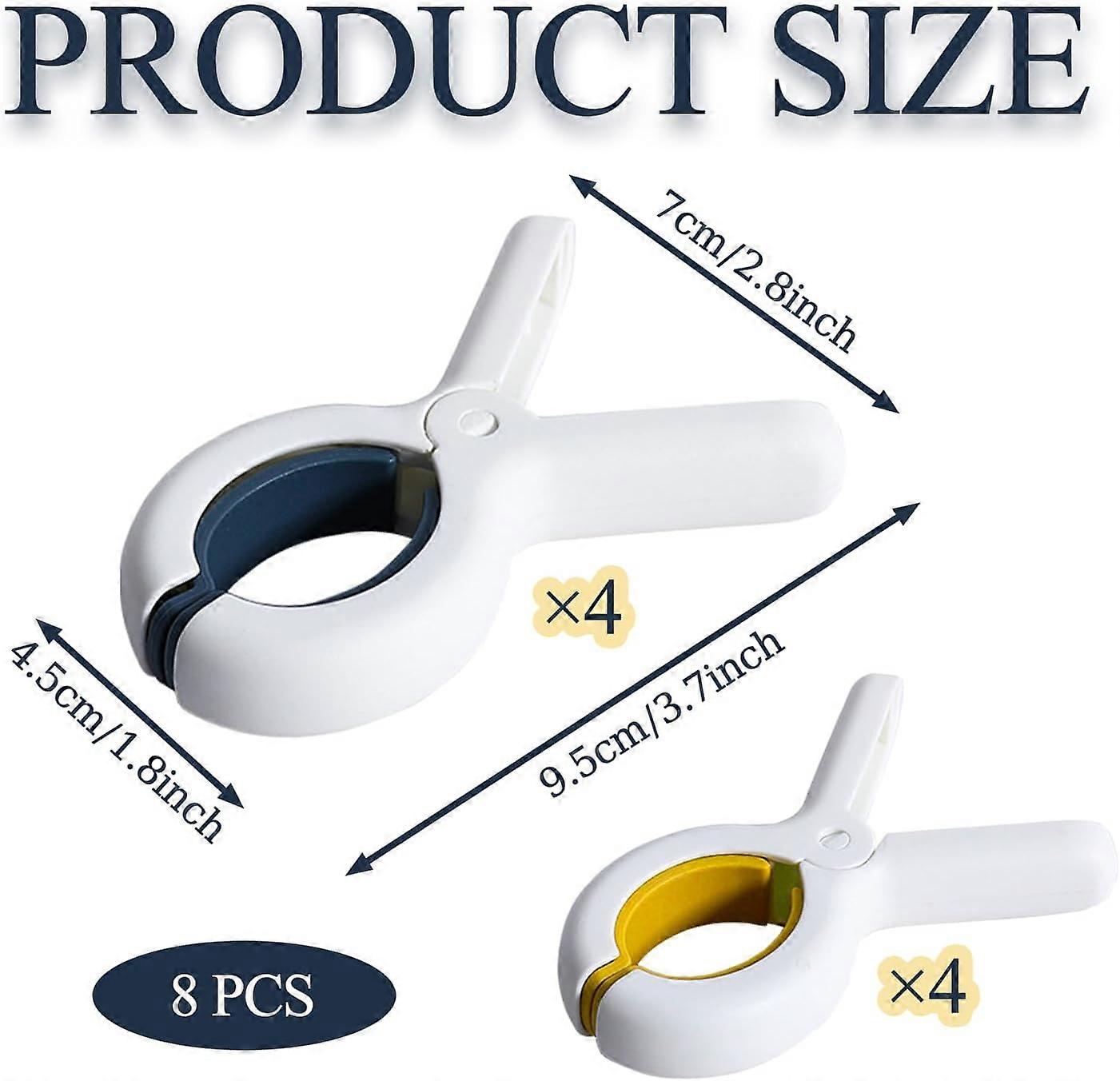 8 Pcs Beach Towel Clips, Towel Clips for Sun Loungers, Plastic Towel ...