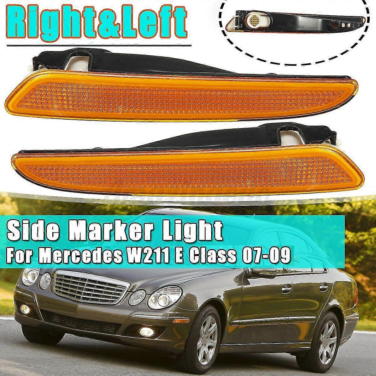 Pair Front Bumper Side Marker Light Turn Signal Lamp For W211 E-class ...