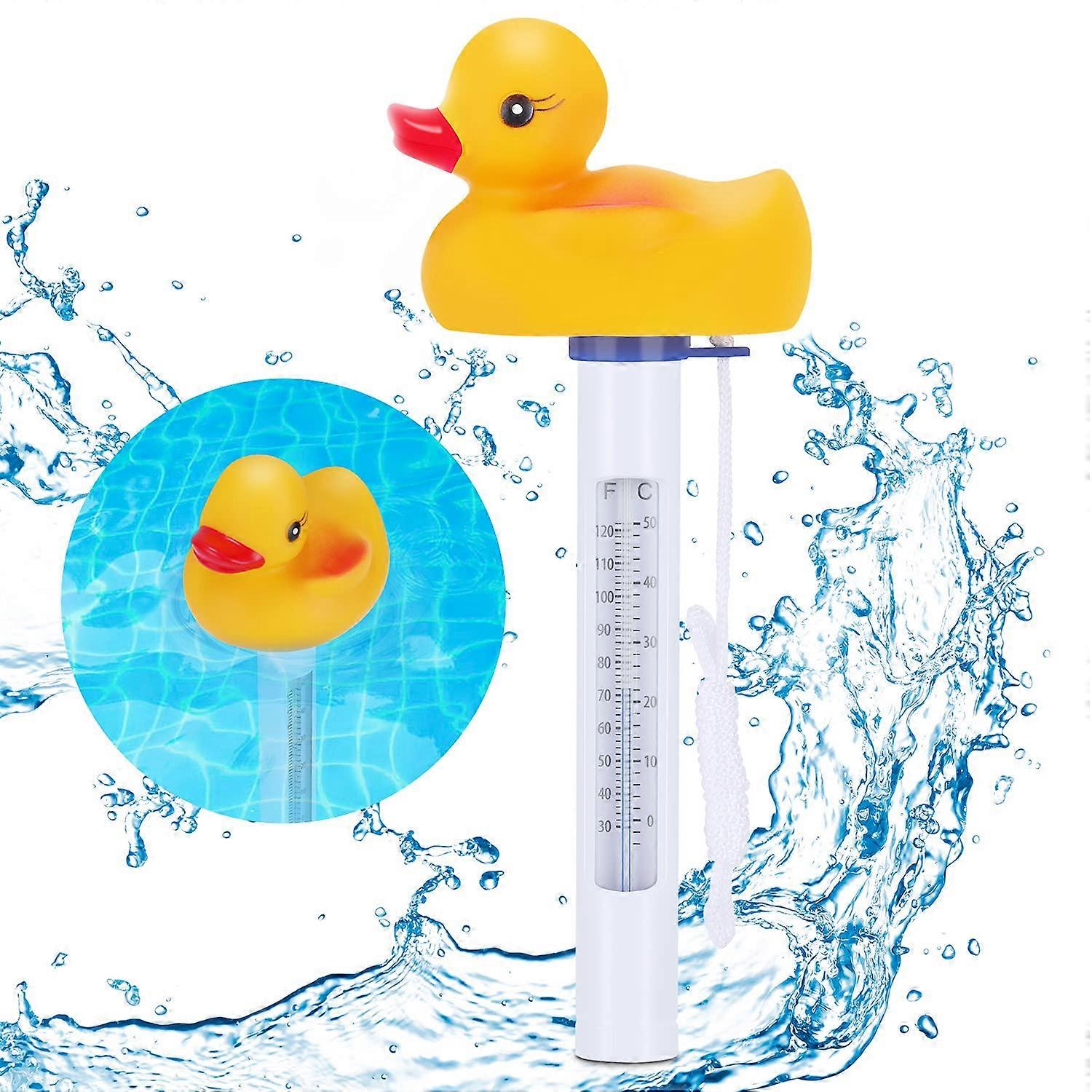 Swimming Pool Thermometer, Burst Resistant Duck Shaped Floating Water ...