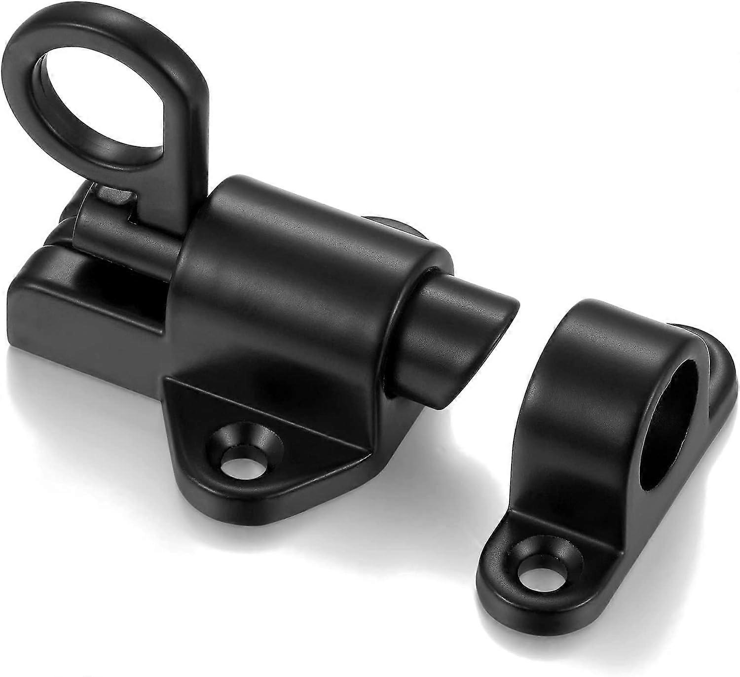 6 Packs Self-Closing LatchesBlack Spring Door LockResilient Bolt Latch ...