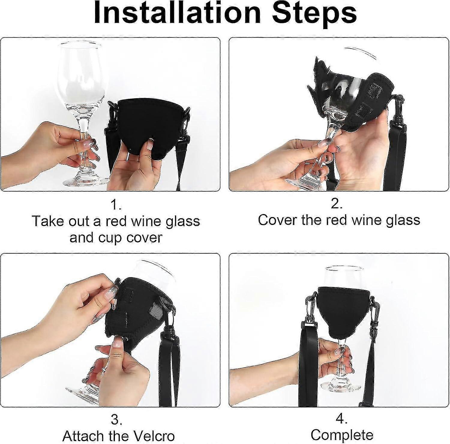 Pack Of 4 Wine Glass Holders For Hanging Wine Glass Holder For Hanging ...