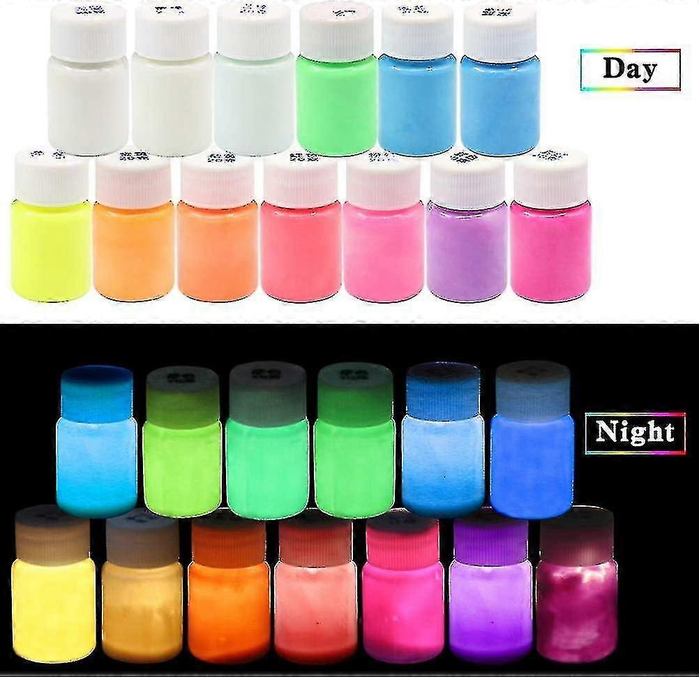 Glow In The Dark Paint Set Self-luminous Phosphorescent Glowing Paints ...