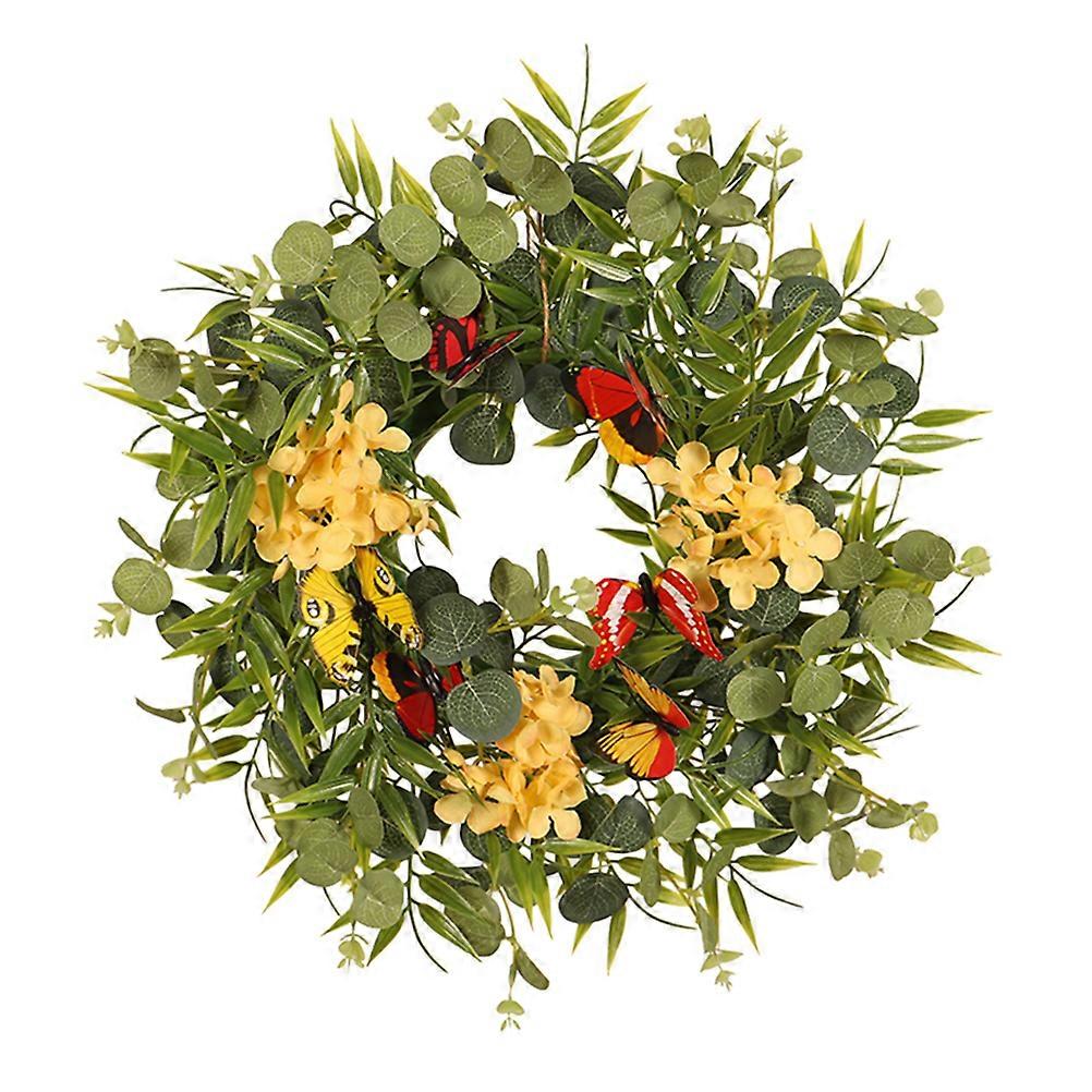 Outdoor Decor Spring Door Wreath Spring Wreath Greenery Wreath Front ...
