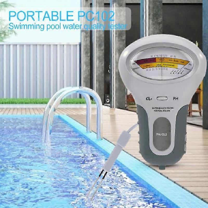 Tester 2 In 1 Water Quality Ph & Chlorine Level Portable Digital Ph ...