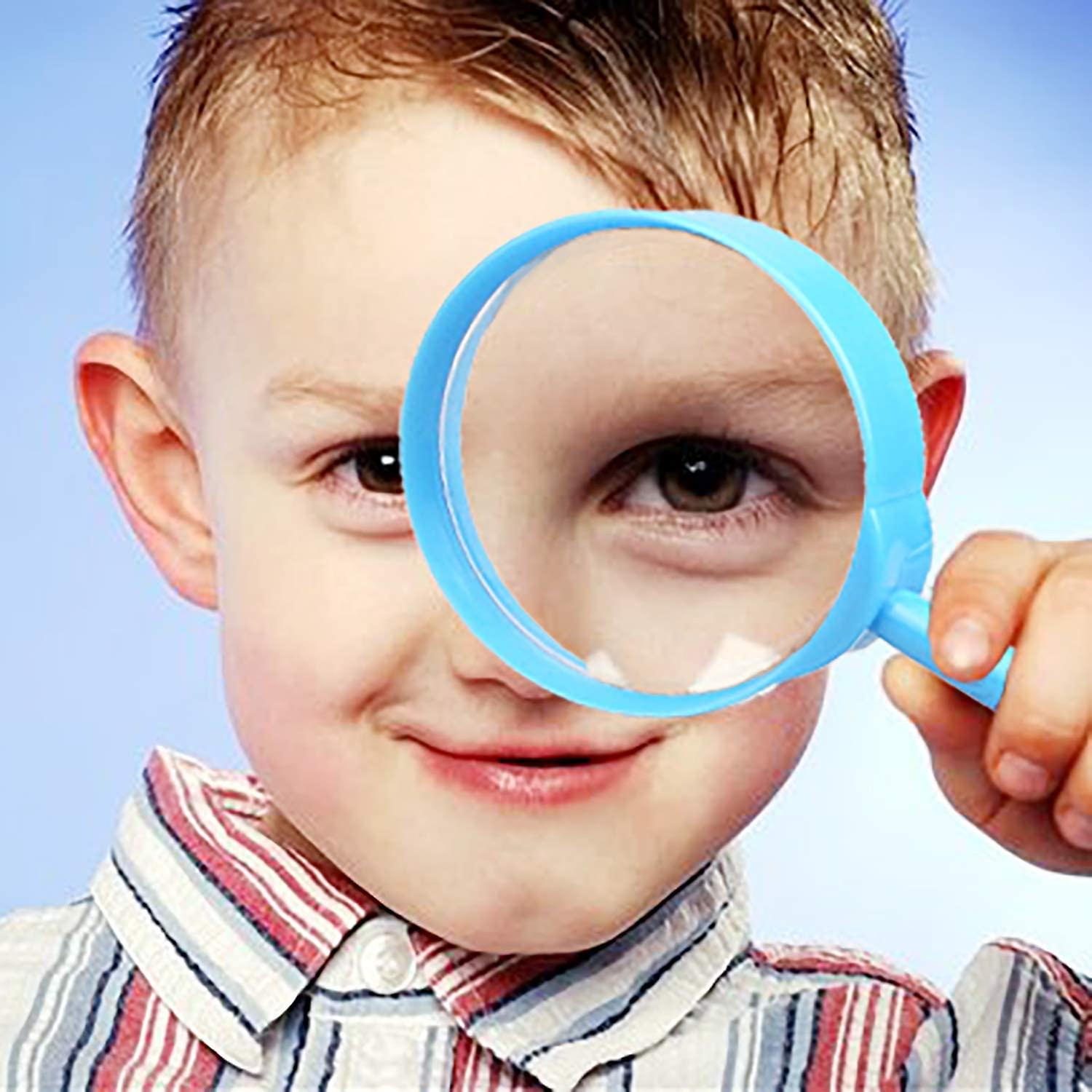 Kids Magnifying Glasses 12 Pack Handheld Plastic Portable Reading ...