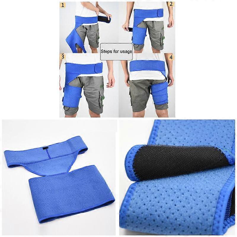 Hip Brace Groin Support Adjustable Neoprene Compression Wrap for Pulled ...
