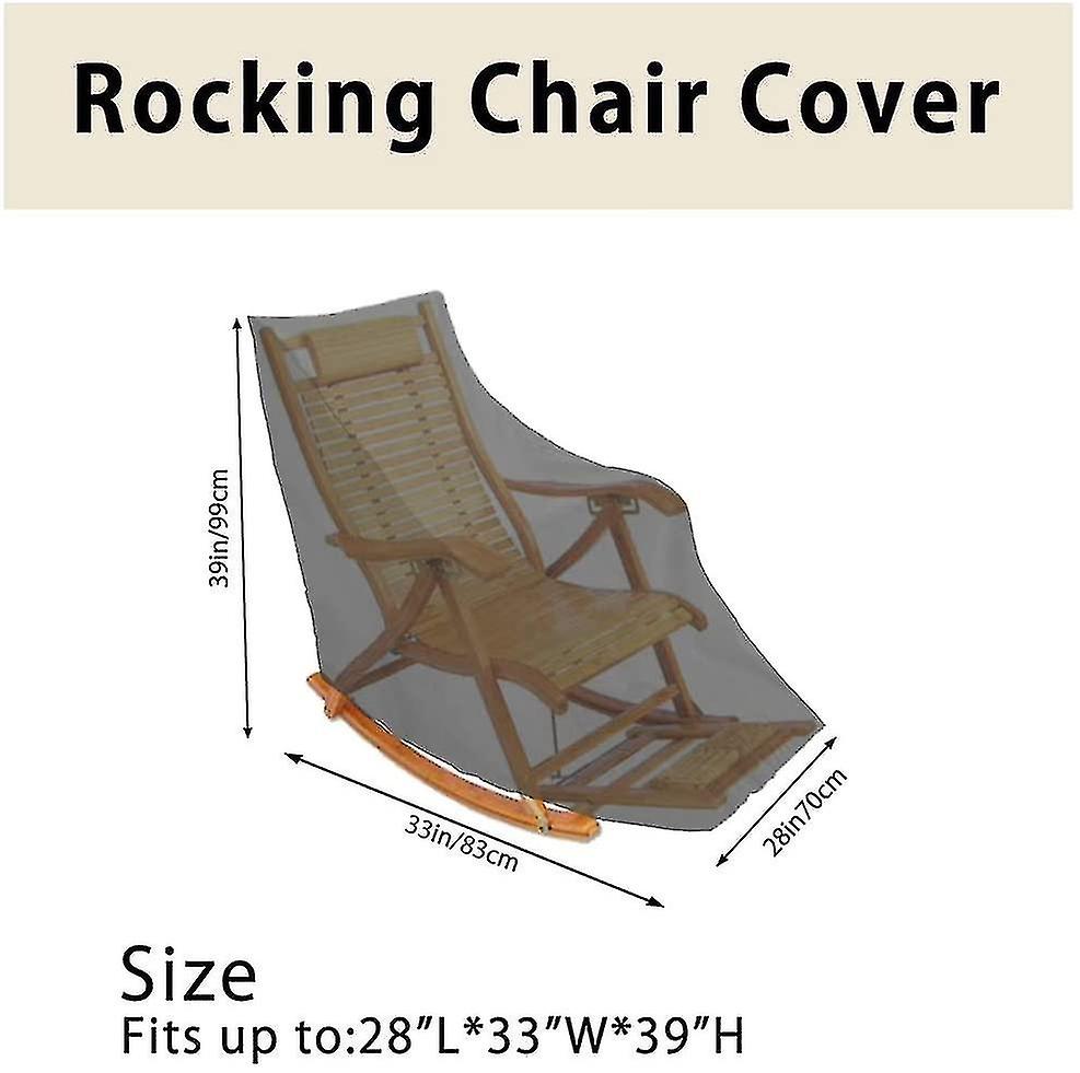 Patio Rocking Chair Cover Waterproof Oxford Fabric Heavy Duty Veranda ...