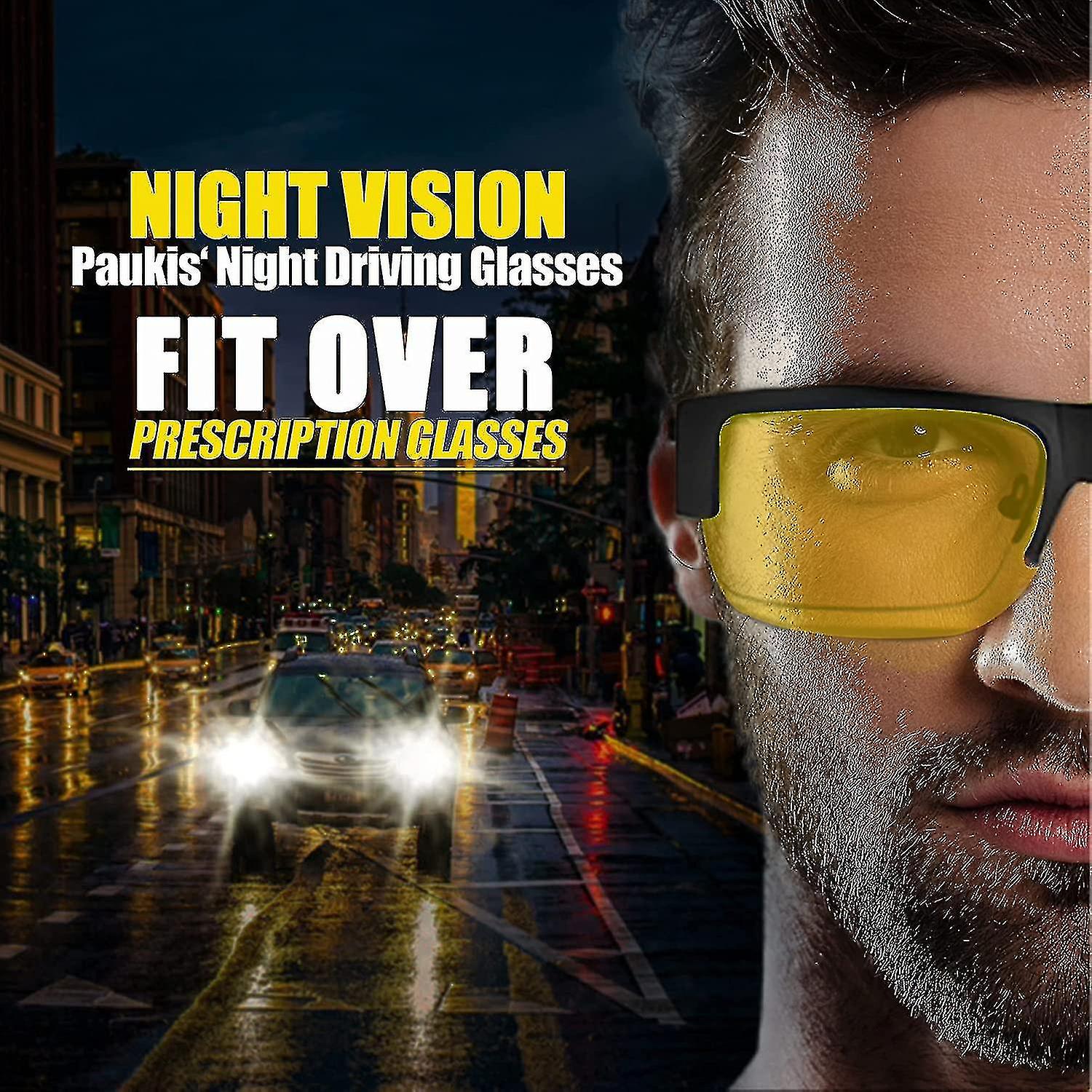 Night Driving Glasses Fit Over Glasses, Hd Polarized Oversized Wrap ...