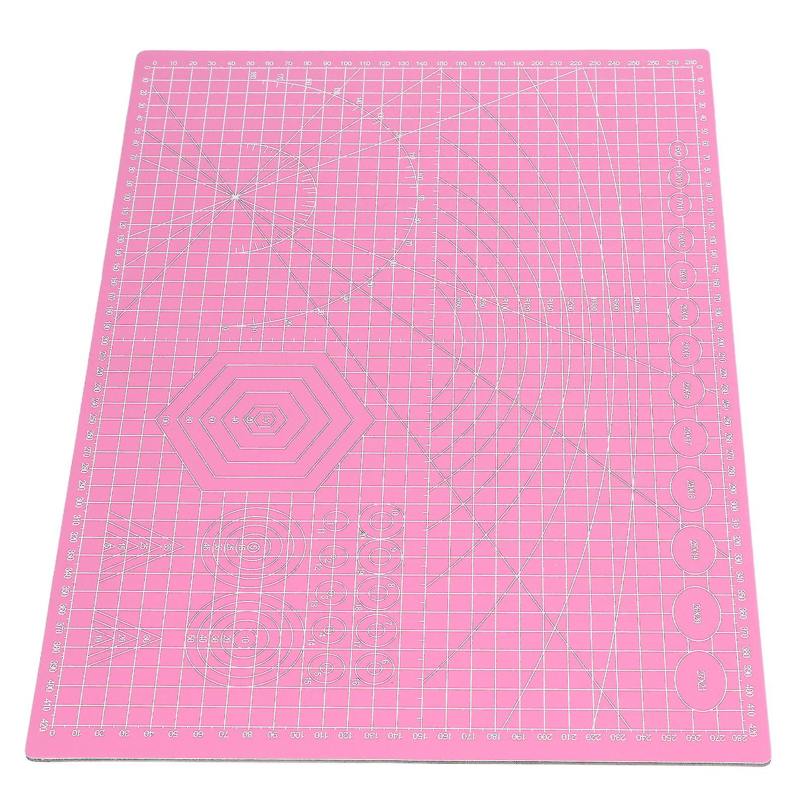 Self Healing Cutting Mat 45x30cm Pink Three Layer Double Sided Scale ...