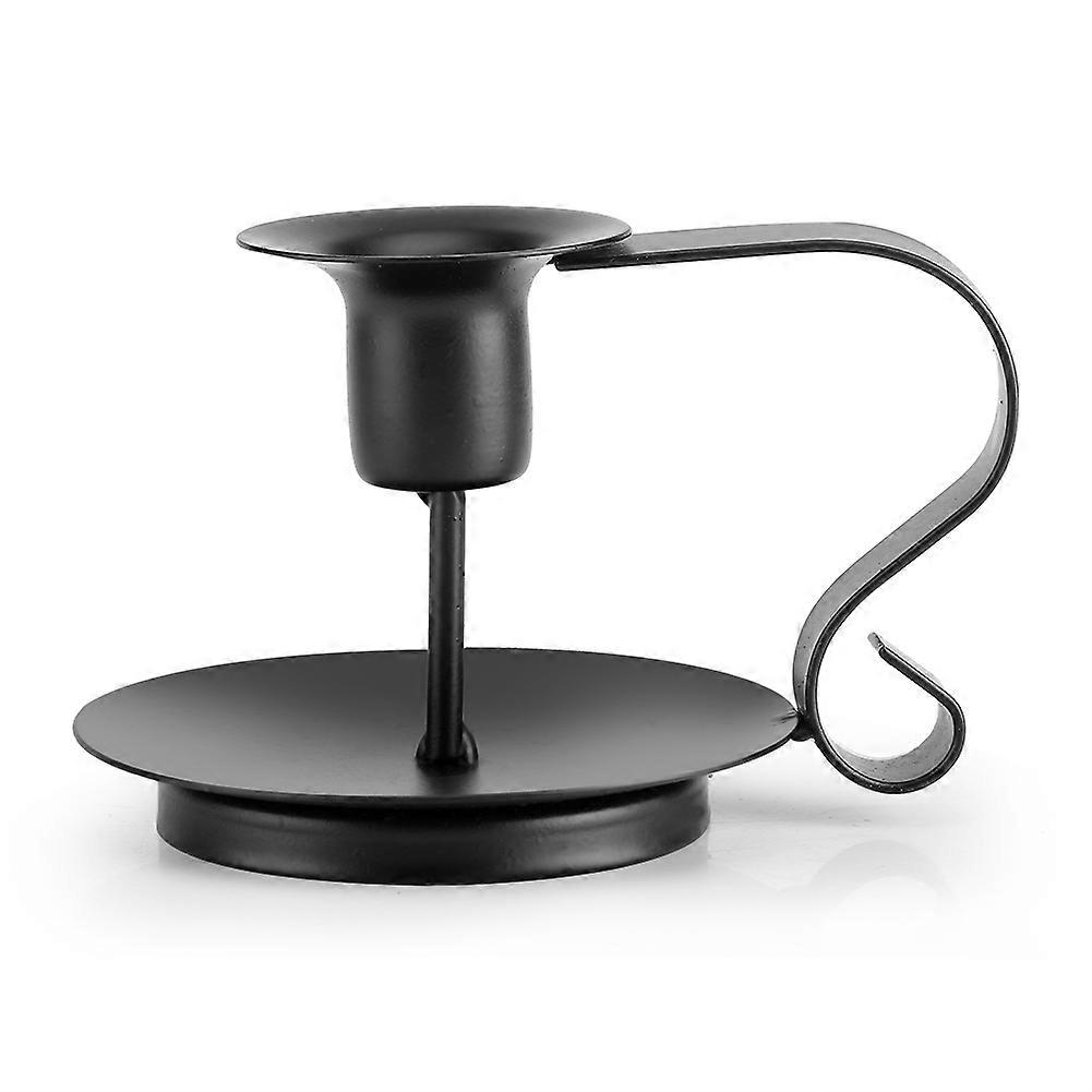 Retro Iron Taper Candle Holder Hand Made Candlestick Stand Home ...
