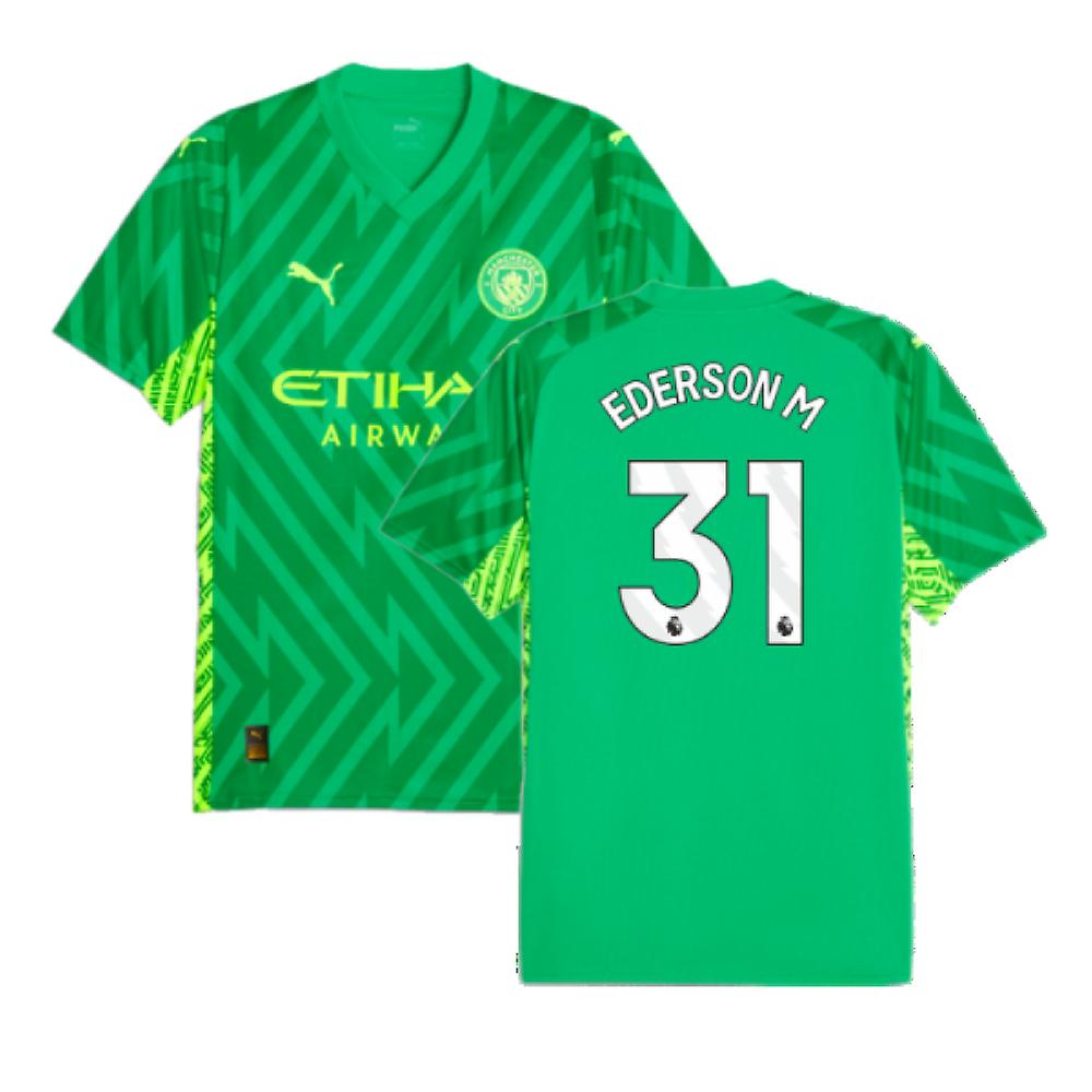 2023-2024 Man City Home Goalkeeper Shirt (Green) (Ederson M 31) | Fruugo UK