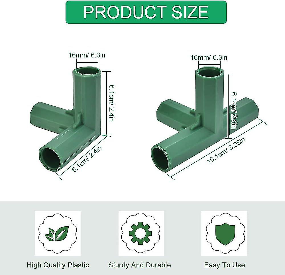 8pcs 3 Way Greenhouse Frame Connector & 4pcs 4 Way Pvc Fitting Build ...