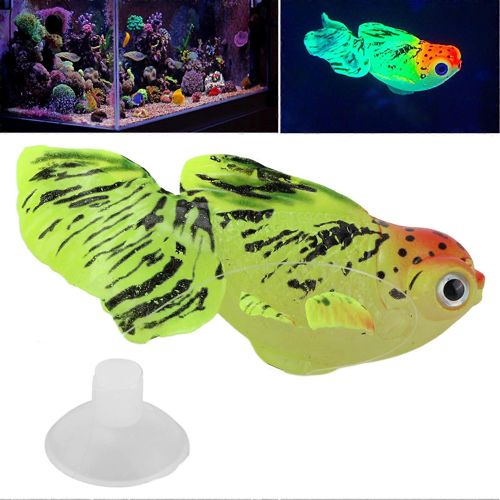 Artificial Fish Glowing Effect Silicone Simulation Gold Fish for Fish ...