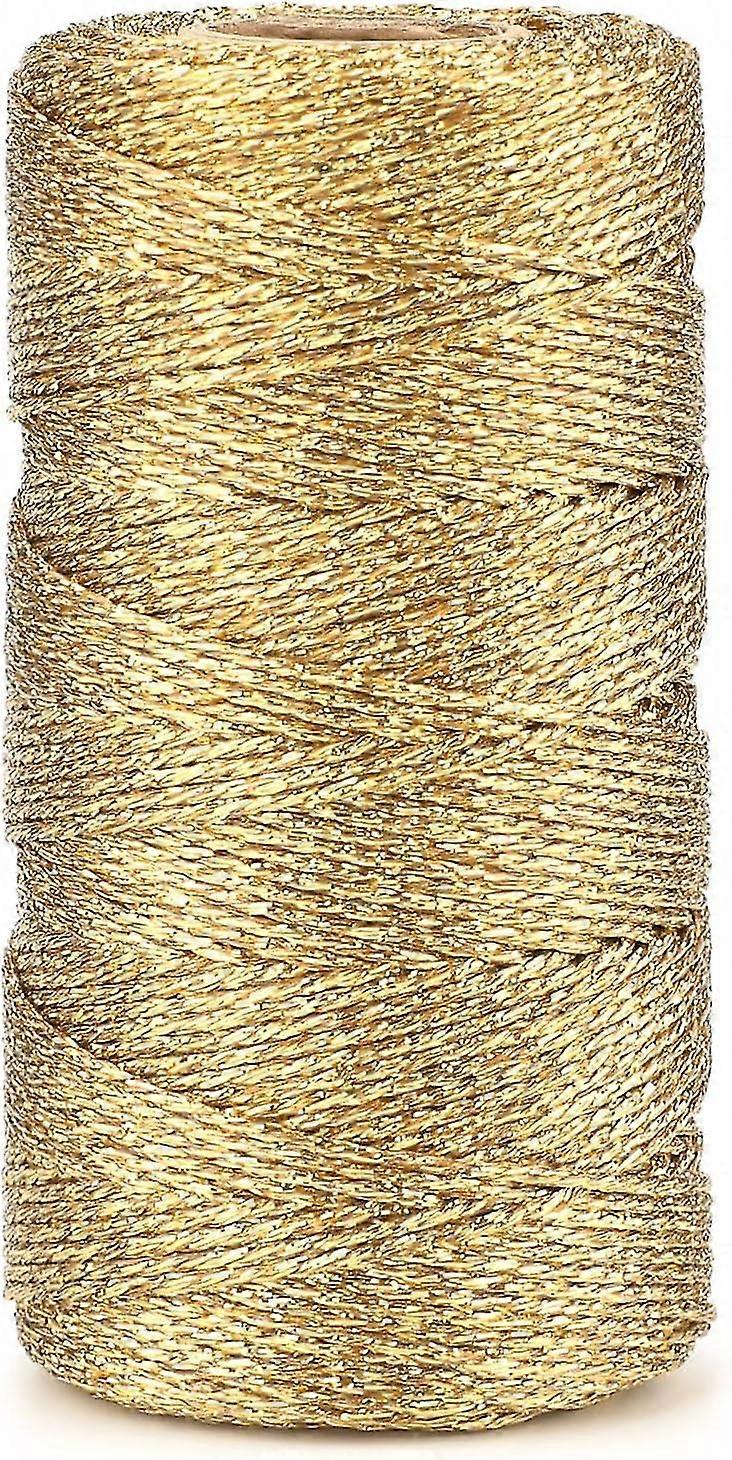Gold Christmas Gold Metallic Cord 100M Waxed Thread 1.5mm Craft Rope ...