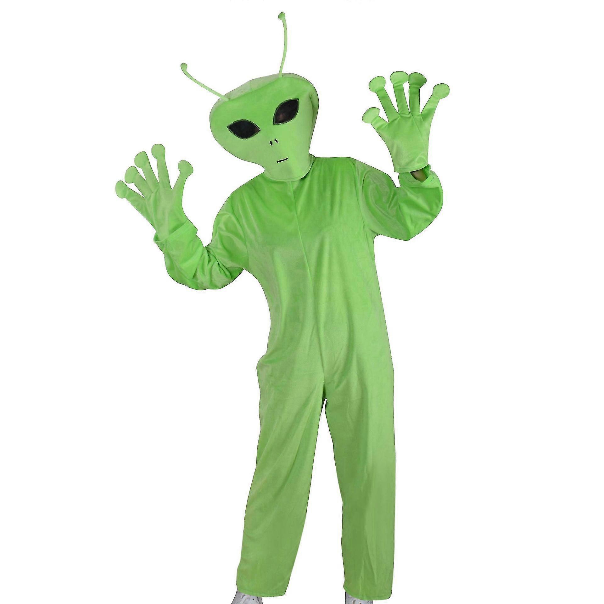 Halloween Cosplay Alien Green Et Costume Onesie Show Set | Fruugo UK